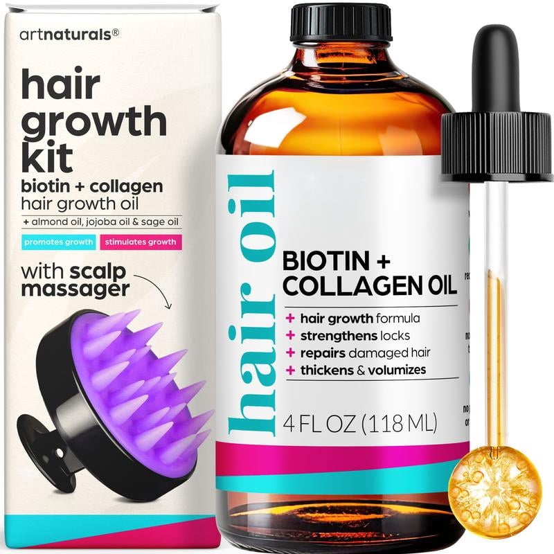 Castor Oil Hair Growth Kit with Comfort Scalp Brush - Choose from ...