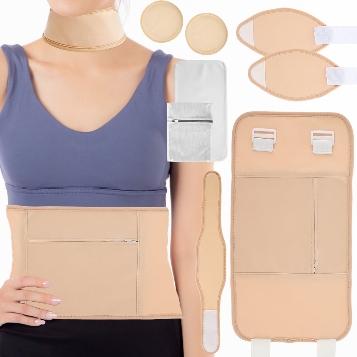 Castor Oil Pack Wrap,6Pcs Washable Reusable Knee Essential Oil Wrap ...