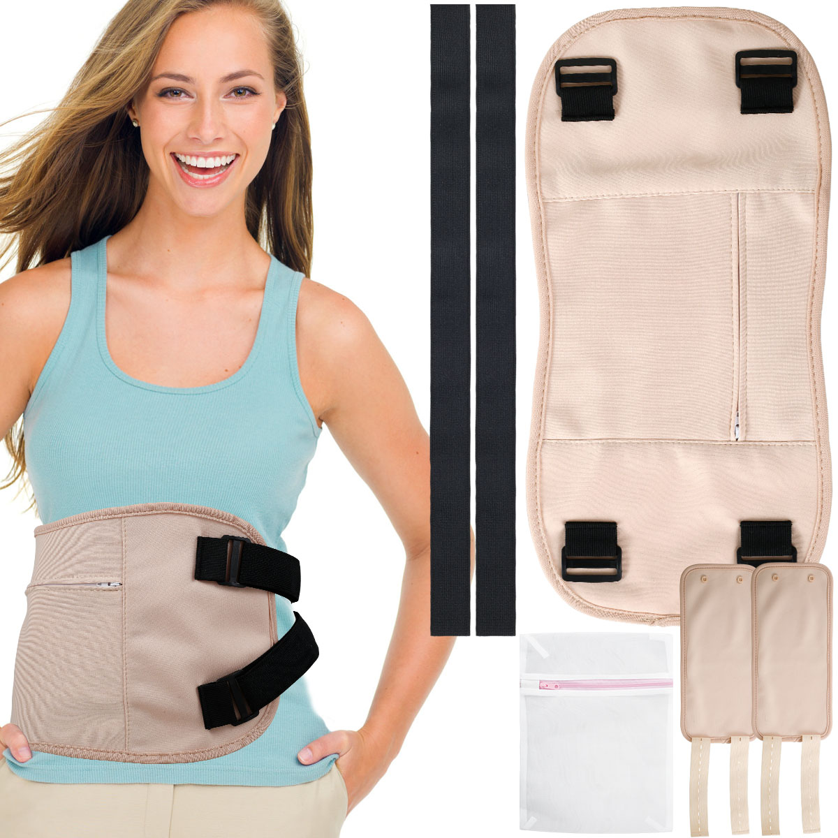 Castor Oil Pack for Waist Leg, 3 Piece Reusable Castor Oil Pack Wrap ...