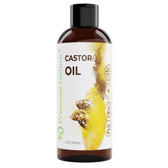 Premium Nature, Castor Oil Pure Carrier Oil, 4 oz, Cold Pressed ...