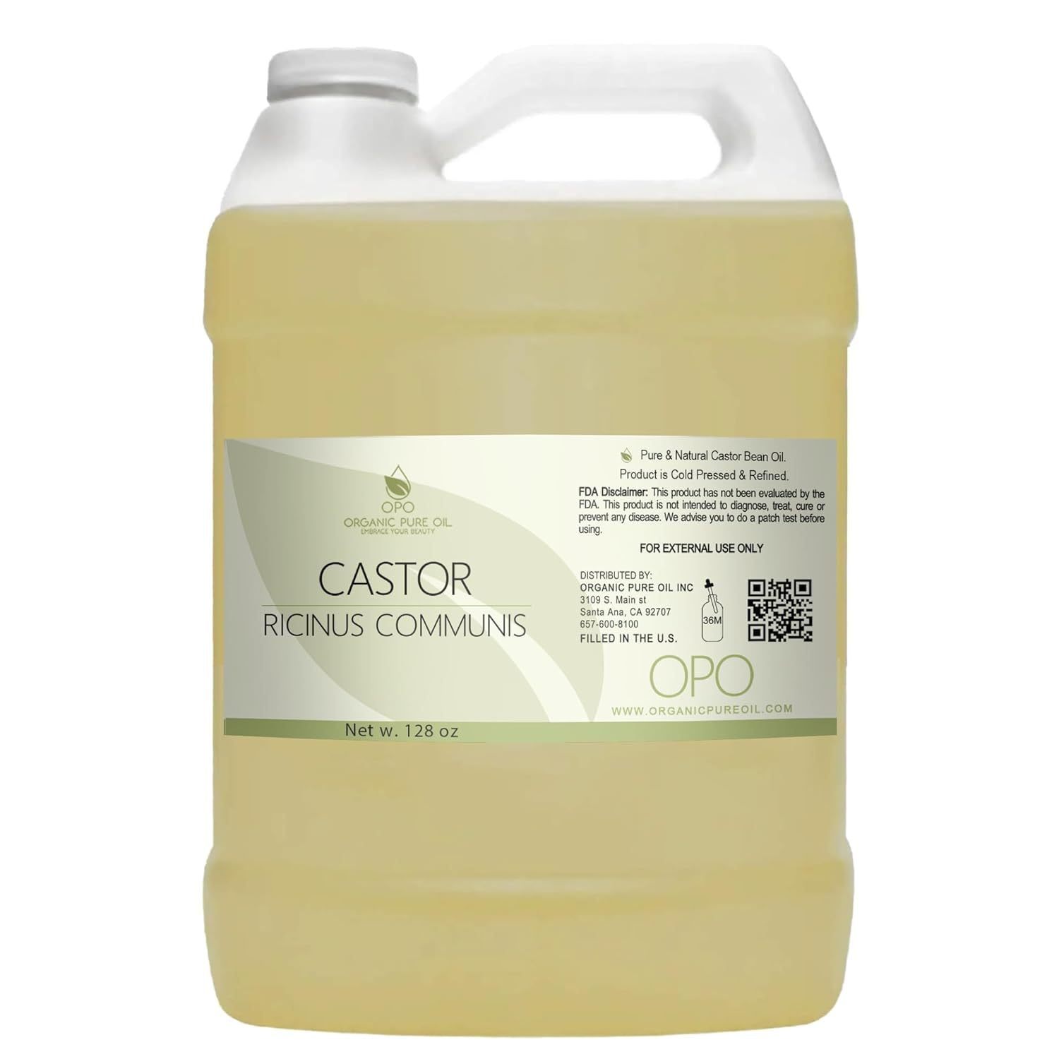 Castor Oil - Pure Refined Natural Cold Pressed Vegan Non GMO Bulk 128 ...