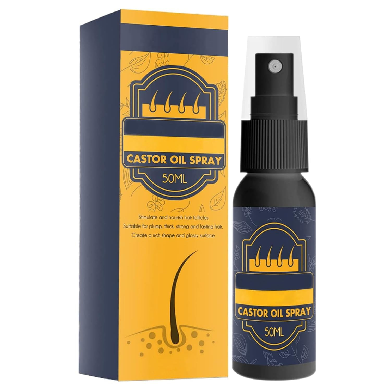 Castor Oil Spray, Organic Castor Oil Serum - 50ml - 1.76 Floz - Walmart.com