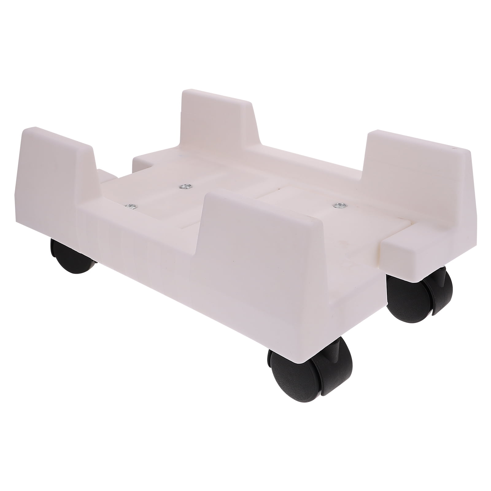 ifundom Mobile CPU Stand White Plastic Computer Tower Holder with ...
