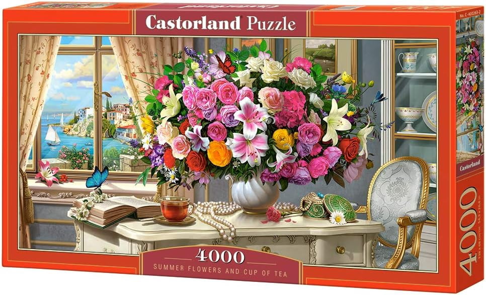 Castorland C-400263-2, Puzzle4000 Hobby Panoramic Summer Flowers and ...