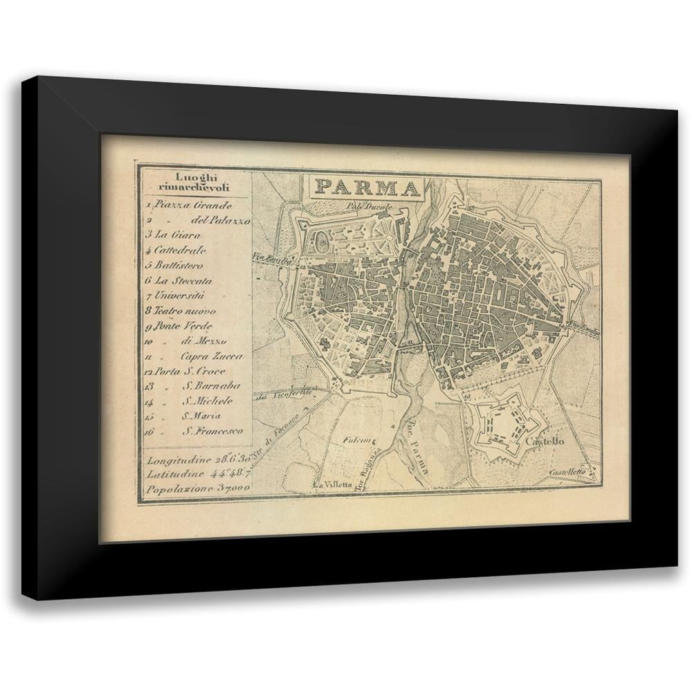 Castro 18x15 Black Modern Framed Museum Art Print Titled - Parma Italy ...