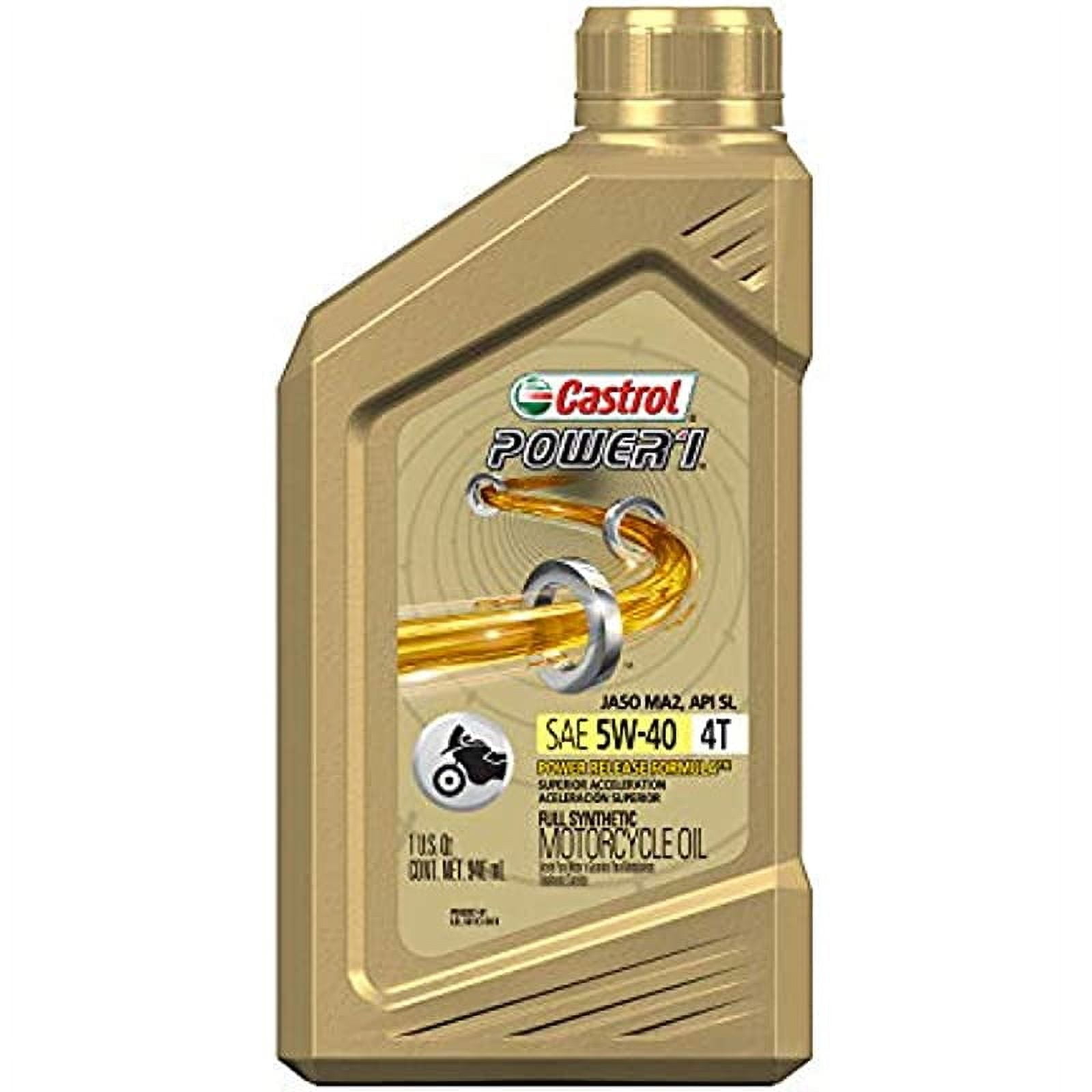 Castrol 06113 Power RS 5W-40 4-Stroke Motorcycle Oil - 1 Quart, (Pack ...