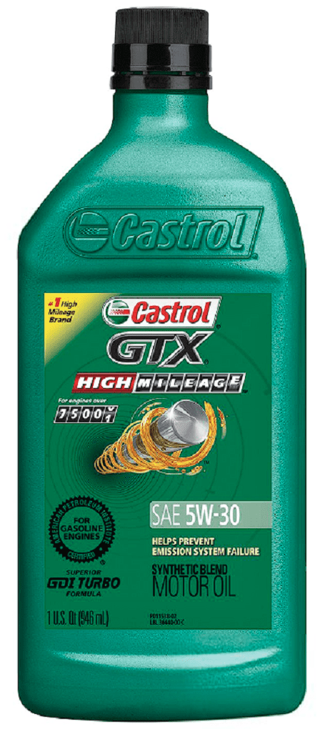 Castrol 149D6A GTX High Mileage 5W-30 Synthetic Blend Motor Oil, 1 Quartz - Walmart.com
