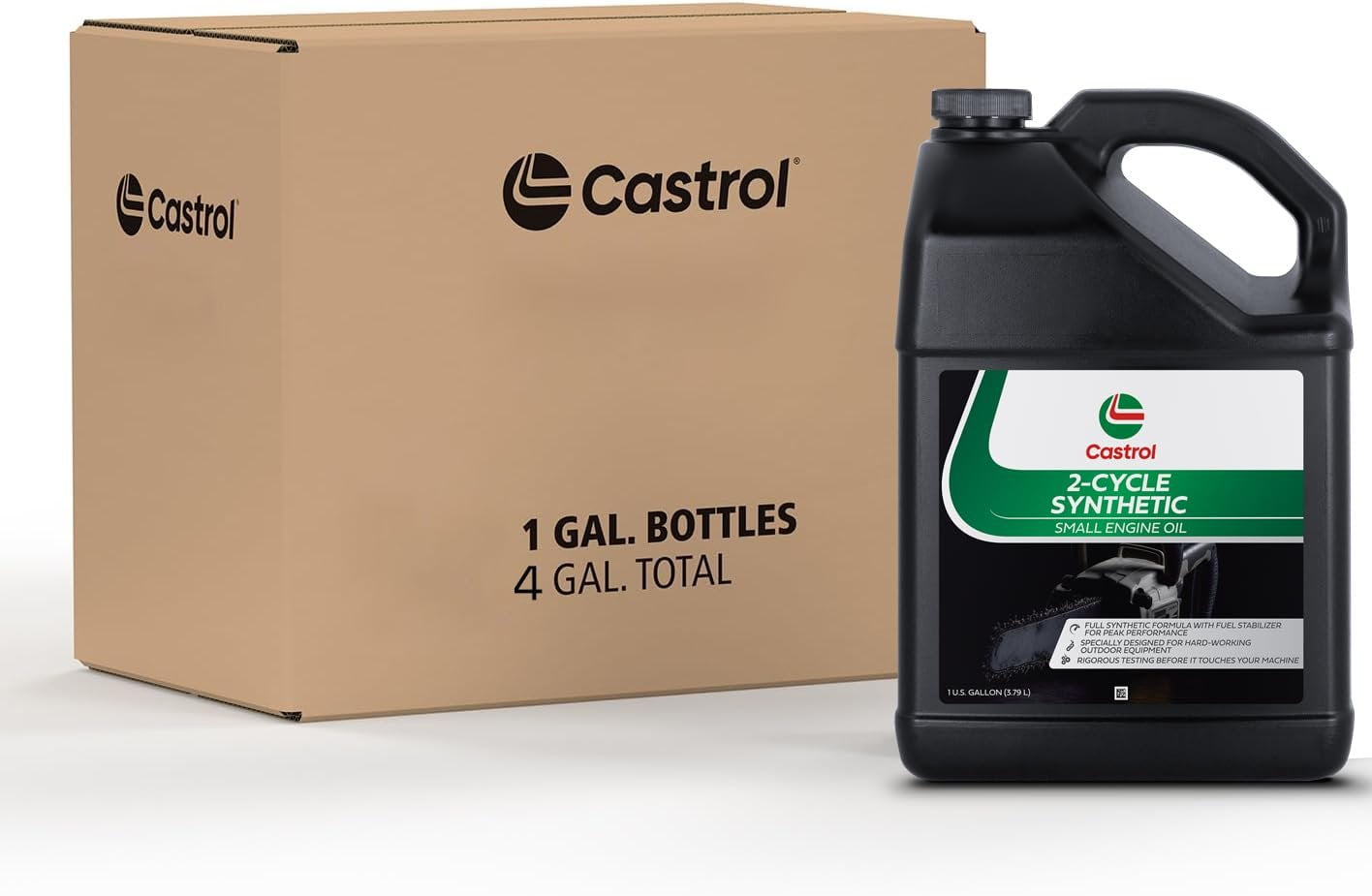 Castrol 2 Cycle Full Synthetic Oil - Small Engine Formula - 50:1 Mix ...