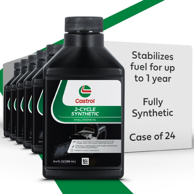 Castrol 2 Cycle Full Synthetic Oil – Small Engine Formula – 50:1 Mix ...