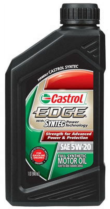 Castrol EDGE 06247 Motor Oil With Syntec Power Technology (SAE 5W-20 ...