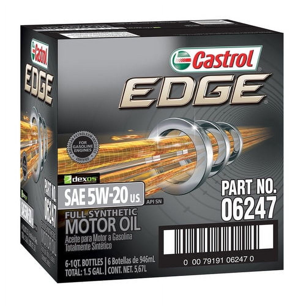 Castrol Edge 5w20 Motor Oil, 1 qt, 6-Pack - Walmart.com
