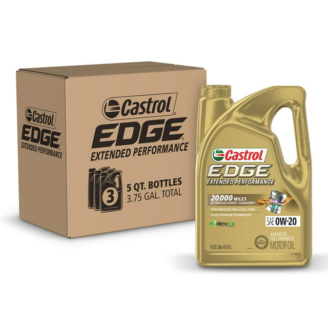 Castrol Edge Extended Performance, Advanced Full Synthetic Motor Oil 0W ...