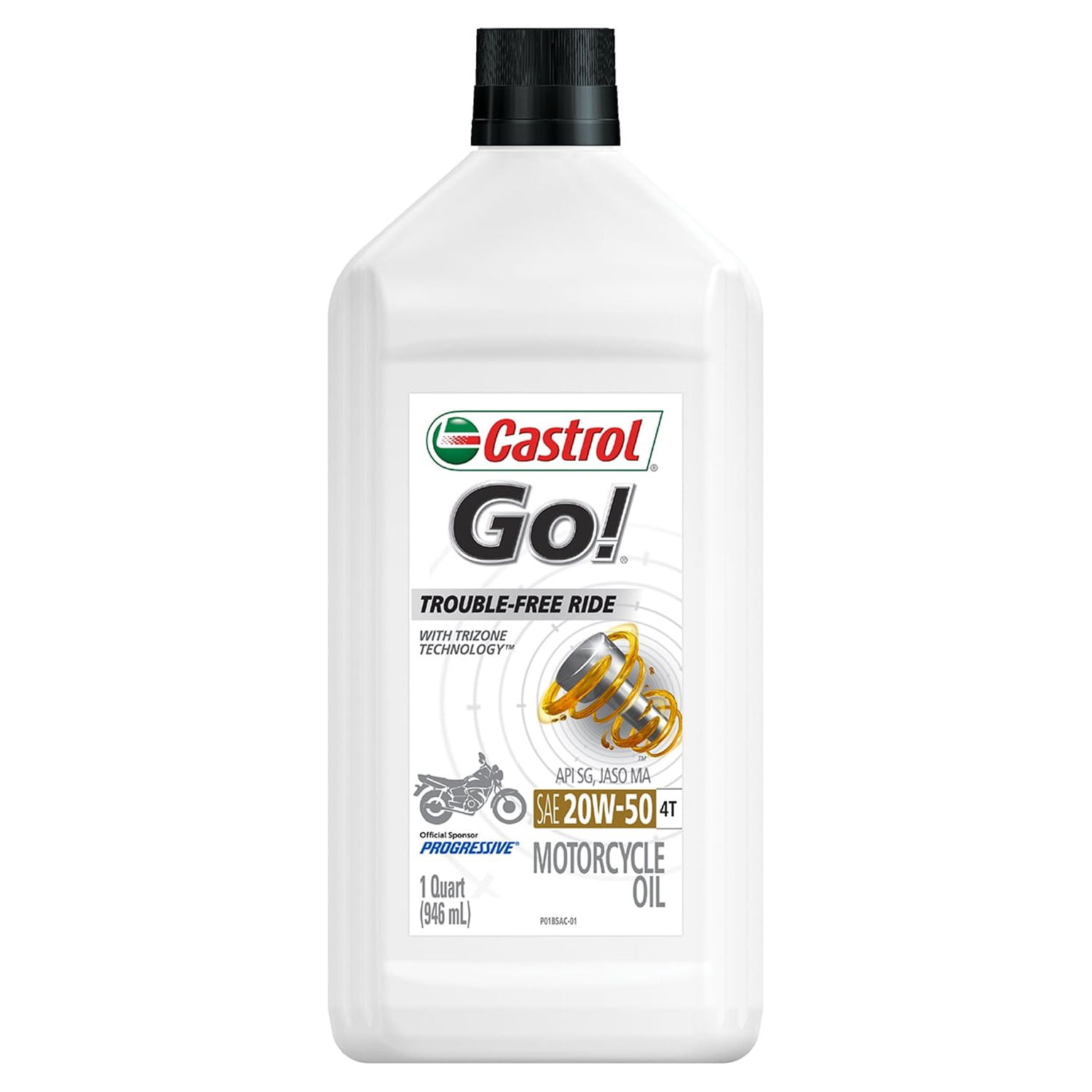 Castrol GO! 20W-50 Conventional Motorcycle Oil, 1 Quart - Walmart.com