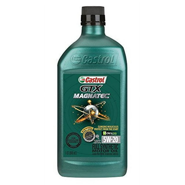 Castrol GTX MAGNATEC 5W-20 Full Synthetic Motor Oil, 6 Quart Bottles ...