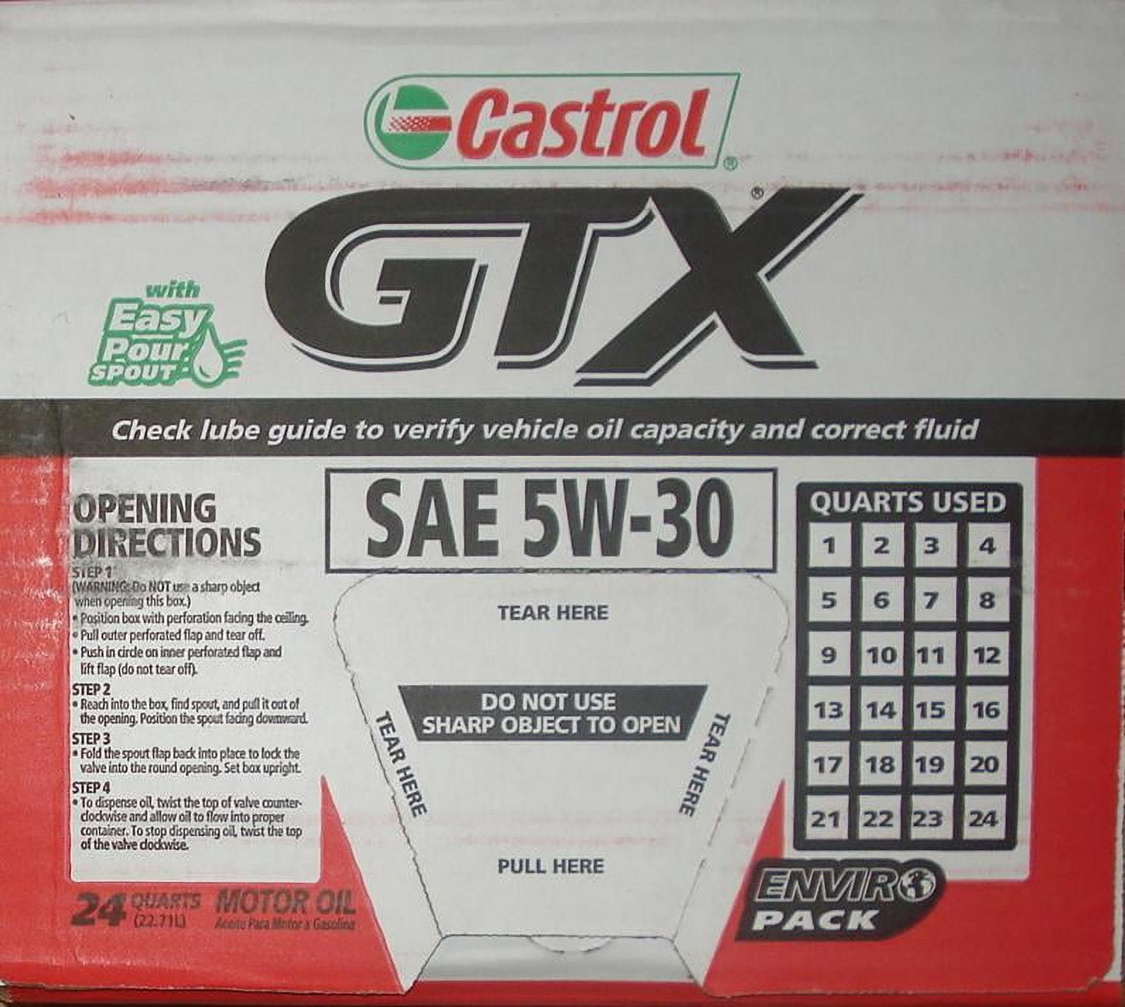 Castrol GTX Ultraclean 5W-30 Synthetic Blend Motor Oil, e-pack - offer valid for in store oil ...