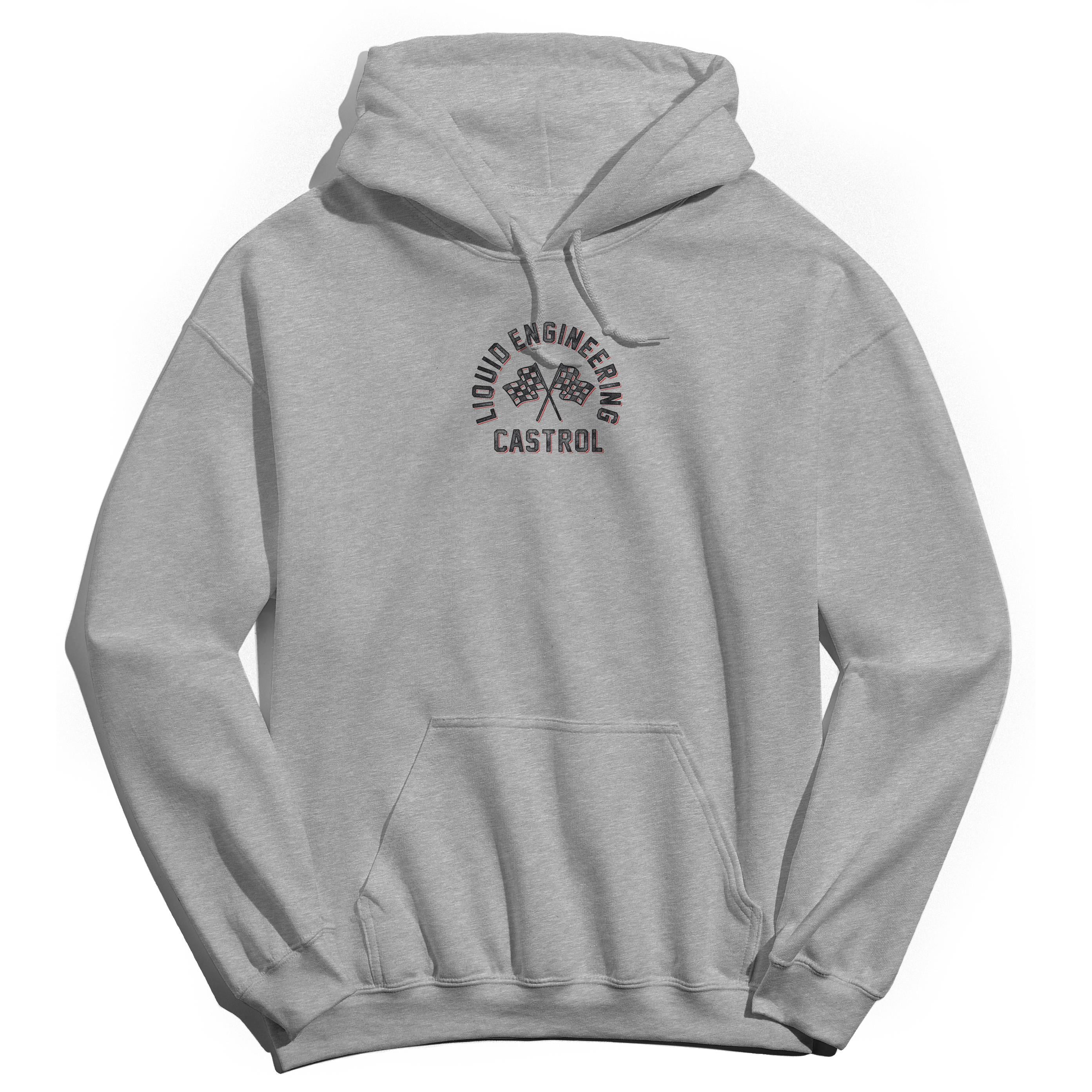 Castrol Liquid Engineering Flags sport grey Hoodie - Walmart.com