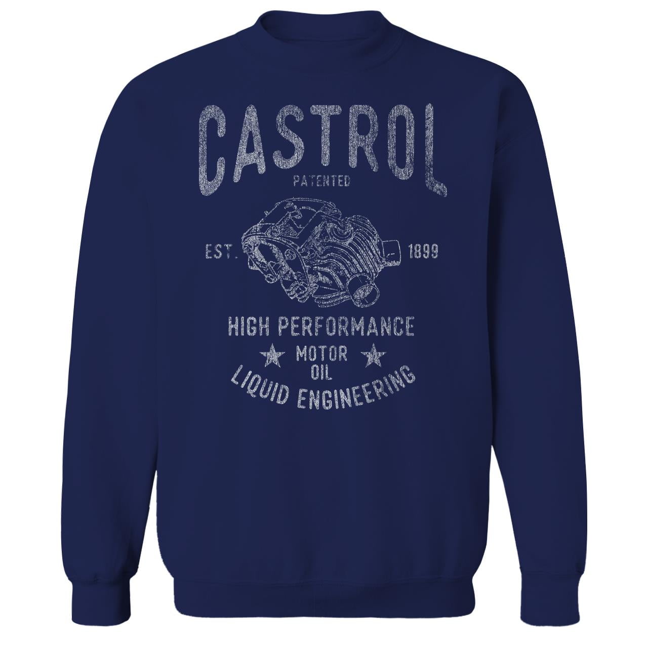 Castrol Motor Oil navy Crew Fleece - Walmart.com