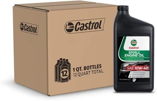 Castrol SAE 10W40 Small Engine Oil For Use in 4-Cycle Engines - 1 Quart ...