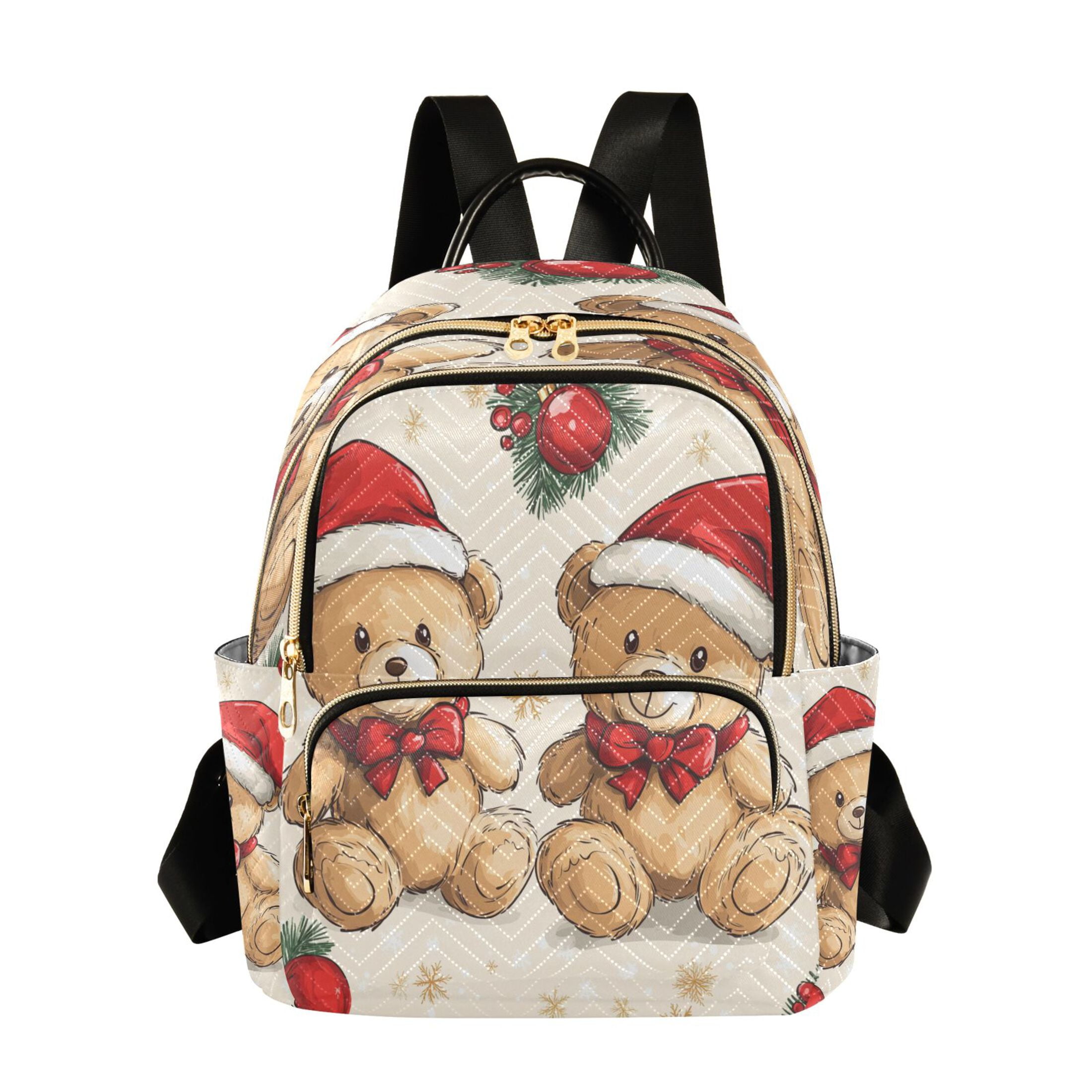 Casual Bears Christmas Hats Backpack for School,College and Travel ...