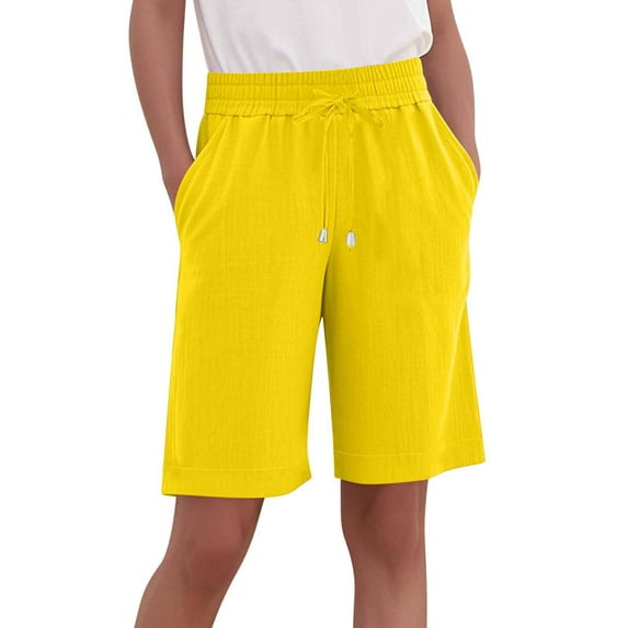 Casual Bermuda Shorts for Men Draw String Elastic Waist Athletic Golf ...