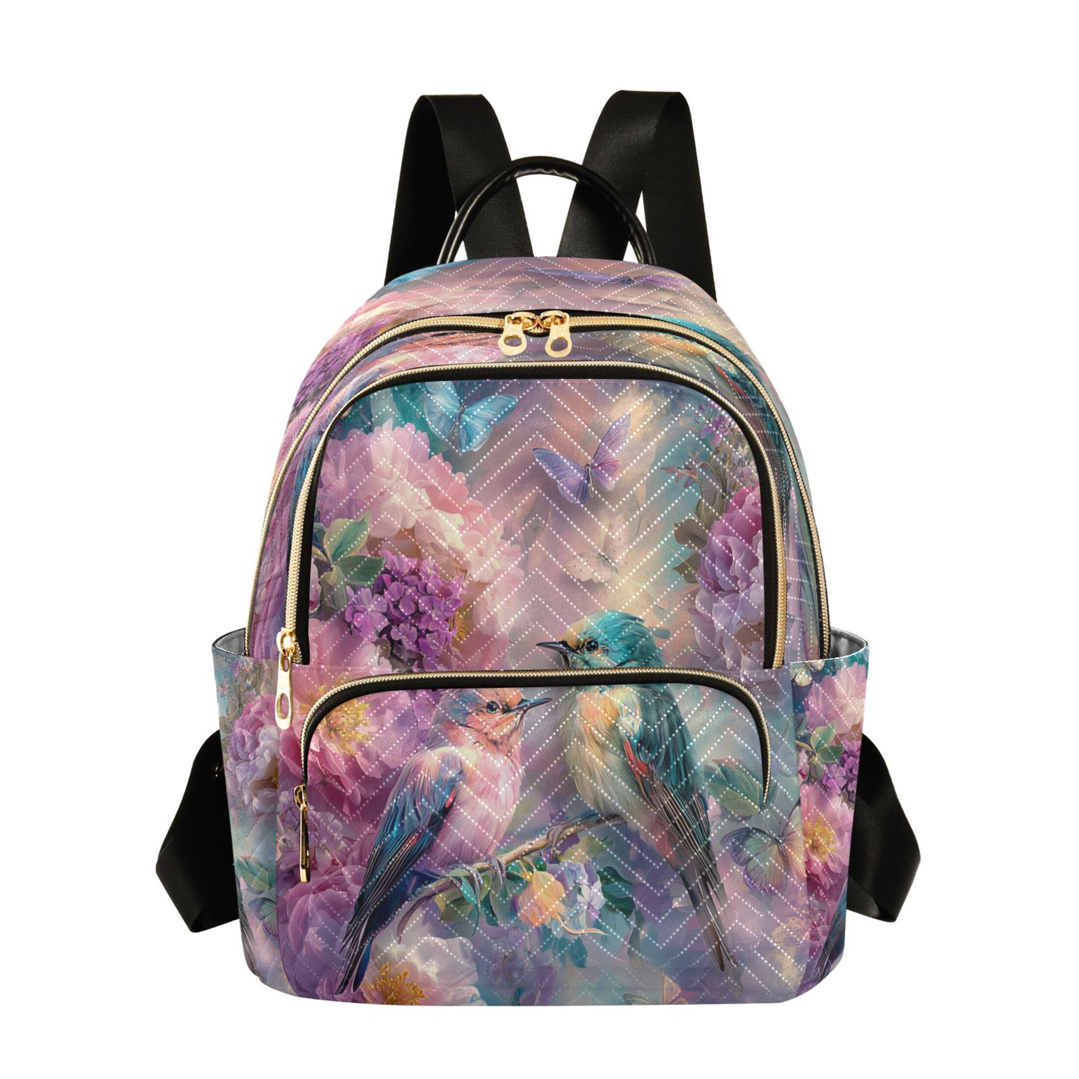 Casual Birds Flowers and Butterflies Backpack for School,College and ...