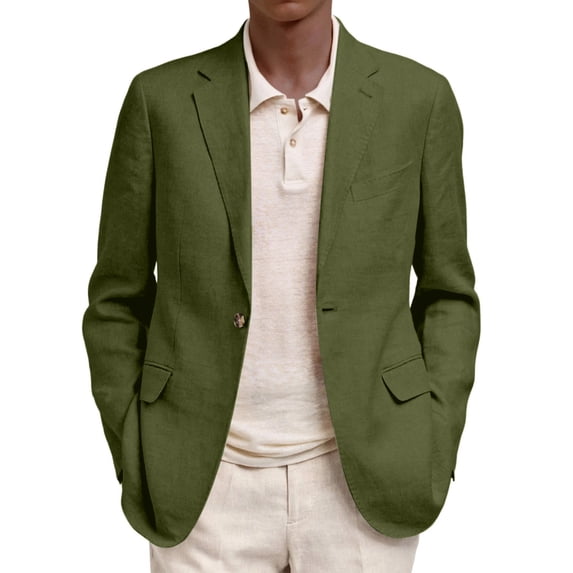 Casual Blazer for Men One Button Down Notch Lapel Suit Jackets ...