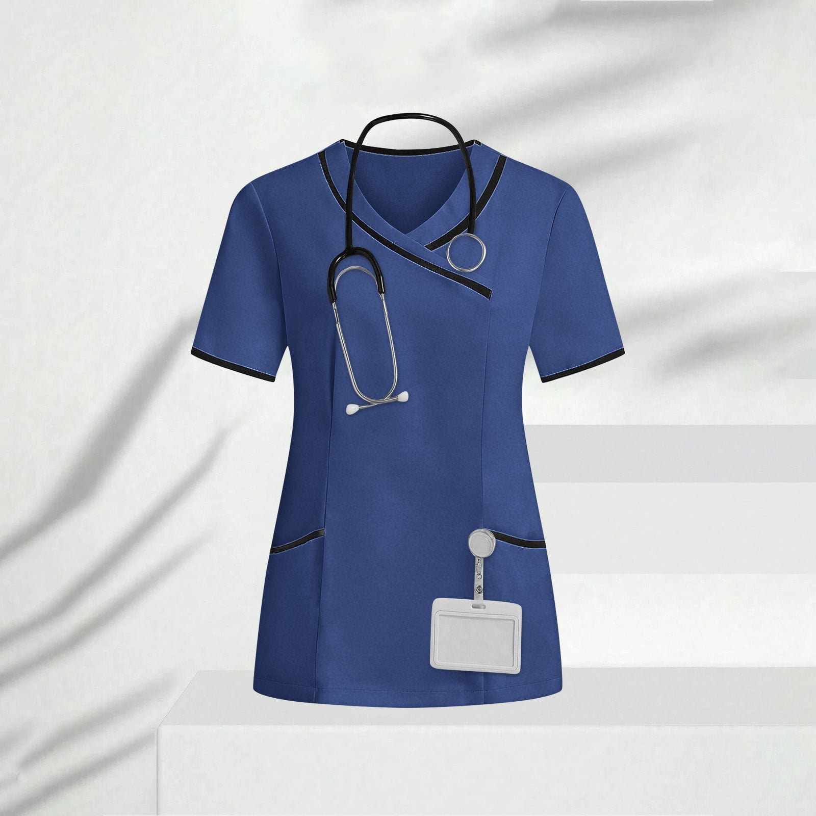 Casual Blouses for Women Trendy New Women's Nurses Tunic Uniform Clinic ...
