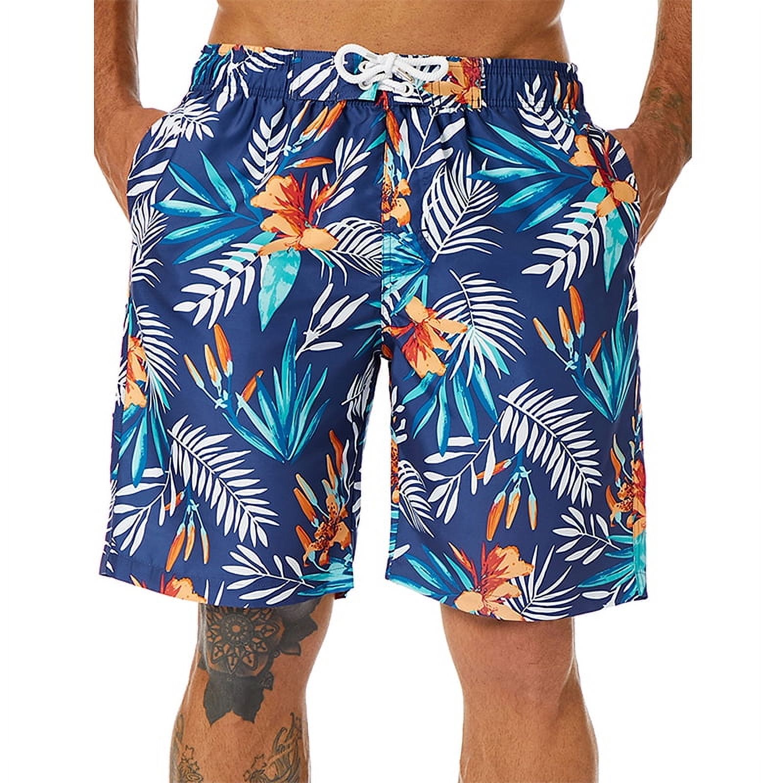 Casual Board Shorts Men Summer Hawaii Beach Shorts 3D Print Pure Color y2k Swim Trunks Swimsuit ...
