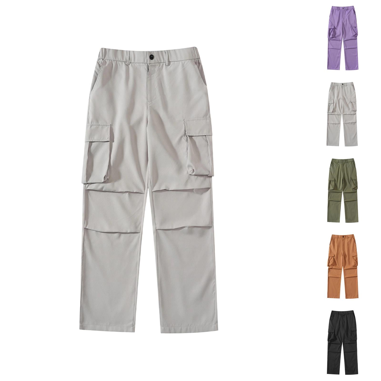 Casual Cargo Pants for Men Solid Color Lightweight Breathable Durable ...