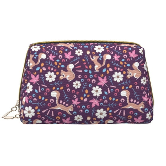 Casual Cartoon Cute Squirrel Makeup Bag, Large Capacity Cosmetic Bag ...