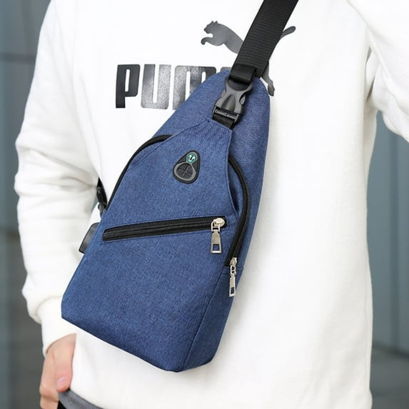 Casual Chest Bag unisex Messenger Crossbody Bags outdoor Sling Shoulder ...