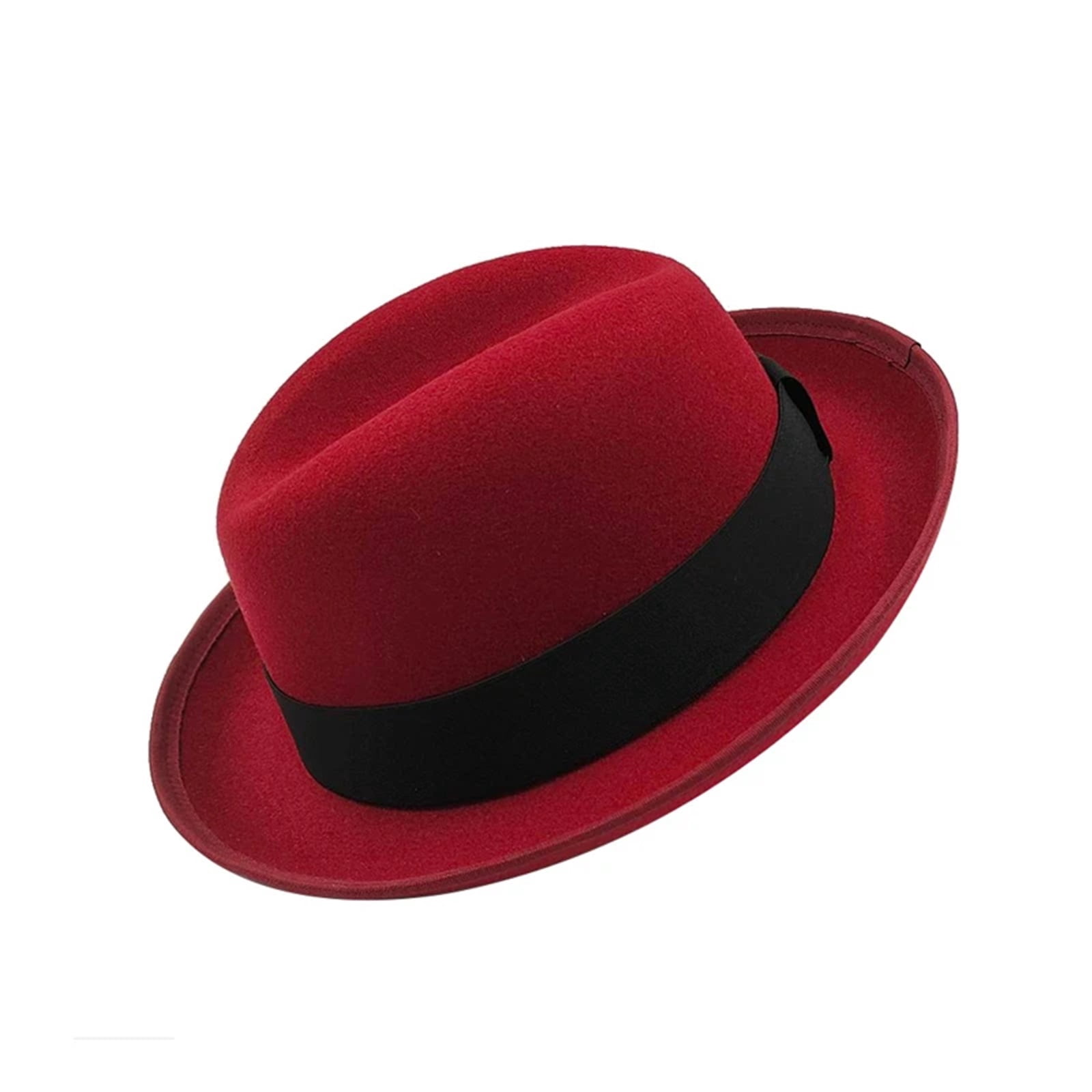 Casual Classic Gentleman Autumn Winter Fedora Hat Men Elegant Solid ...