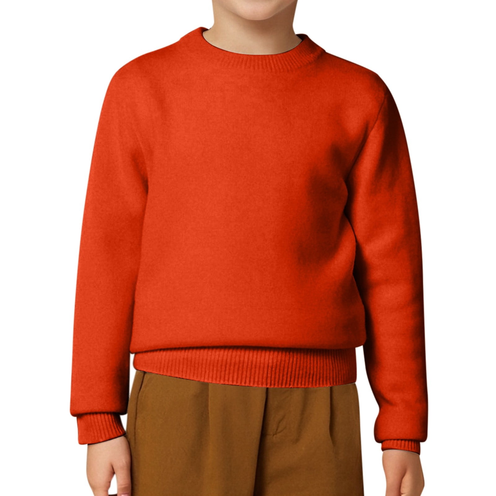 Casual Color-Blocked Round Neck Pullover for Boys and Girls, Soft and ...