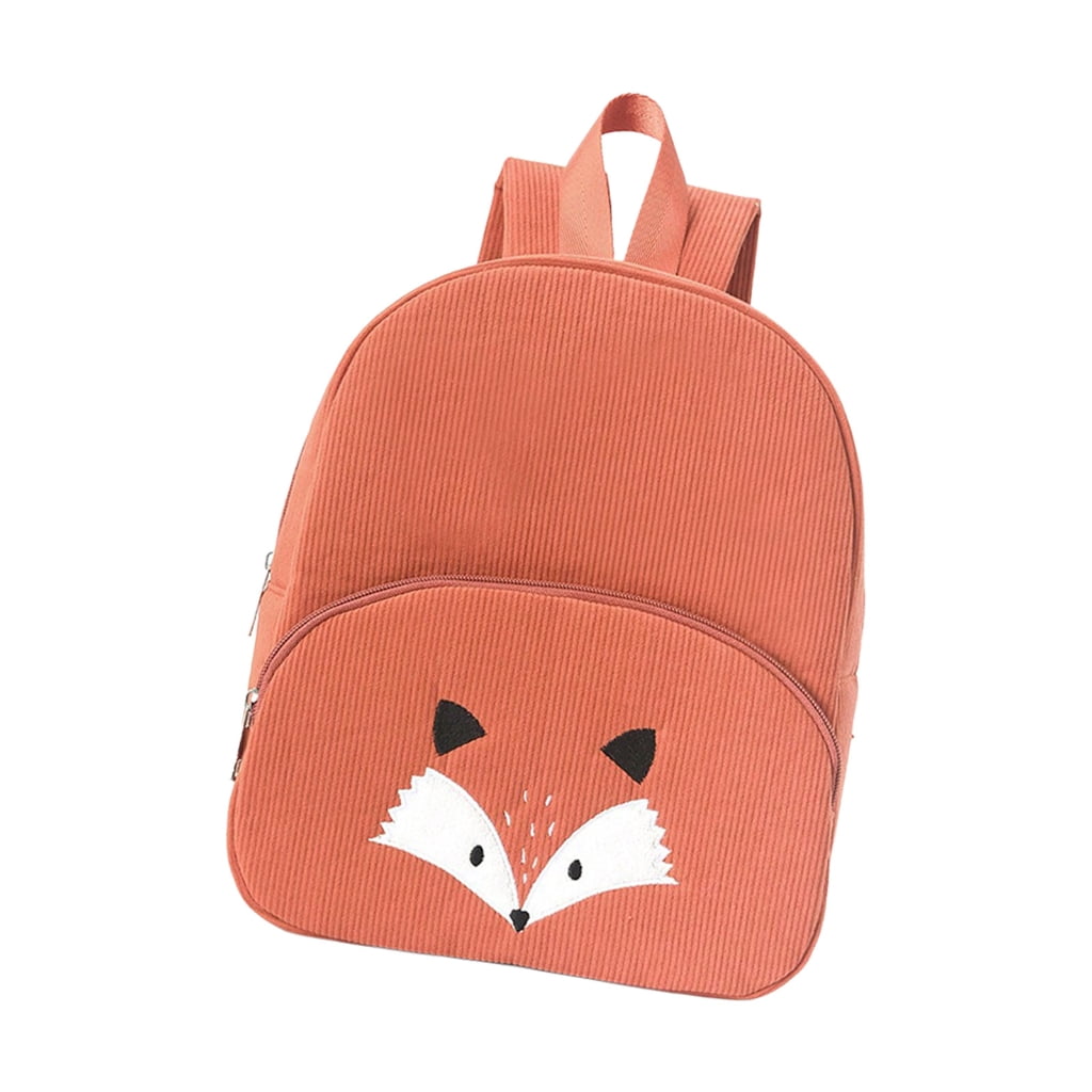 Casual Corduroy Backpack For Daily Use Cute Cartoon Bear Theme School ...