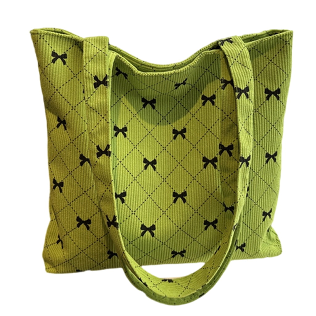 Casual Corduroy Handbag with Elegant Bowknot Pattern Ample Space Large ...