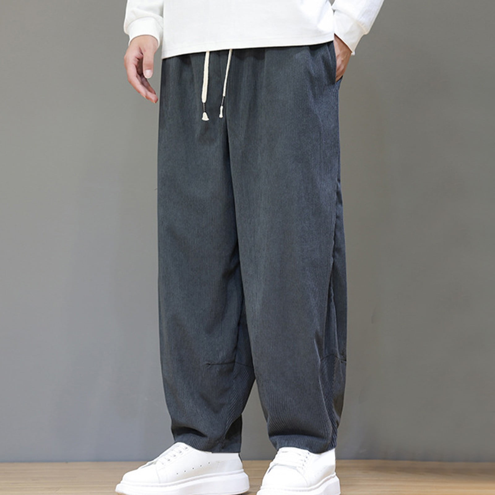 Casual Cotton Jogger Sweatpant Red Track Pants Mens Sweatpants Baggy ...