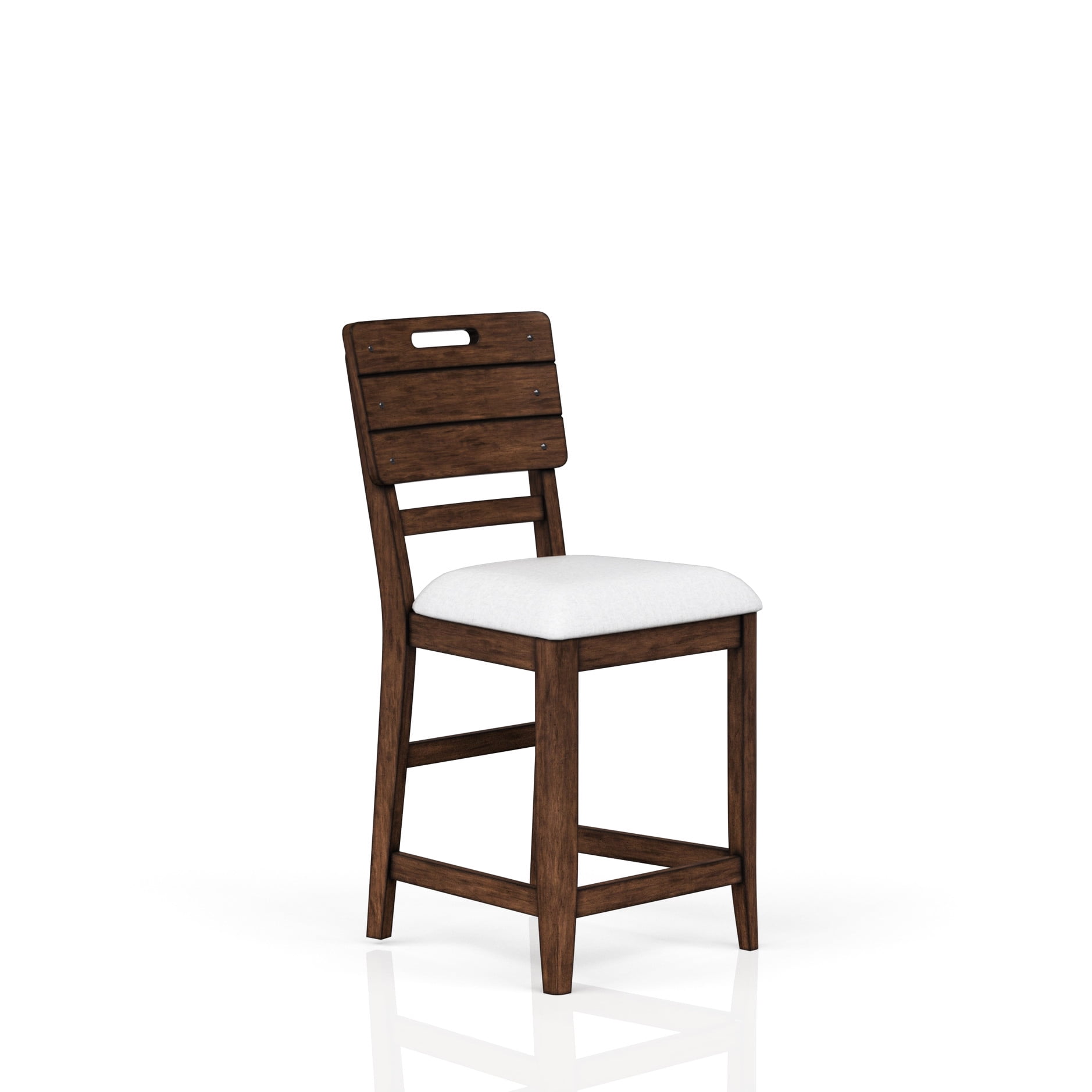 Casual Counter Stool (2), Brown, Upholstered Enchanting Seat With Tray ...