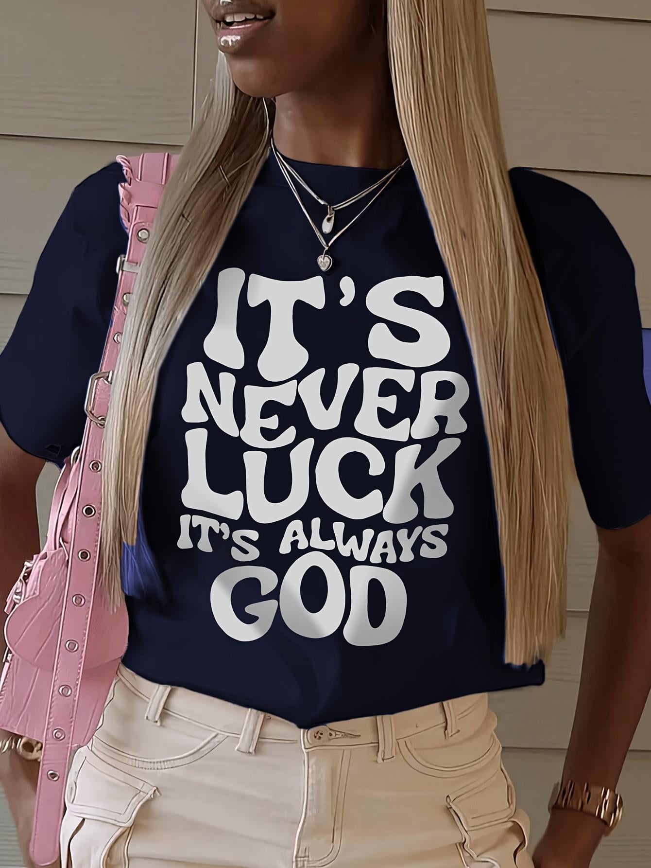 Casual Crew Neck Short Sleeve Top For Spring & Summer, Women's Clothing ...
