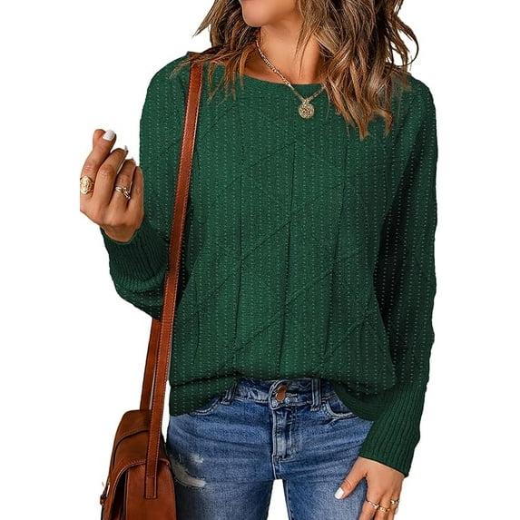 Casual Crewneck Sweaters for Women Fall Winter 2025 Lightweight Long ...
