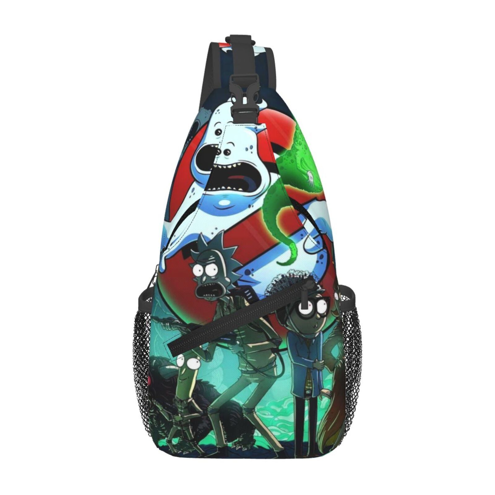 Casual Crossbody Sling Backpack, Cartoon Rick And Morty Shoulder ...