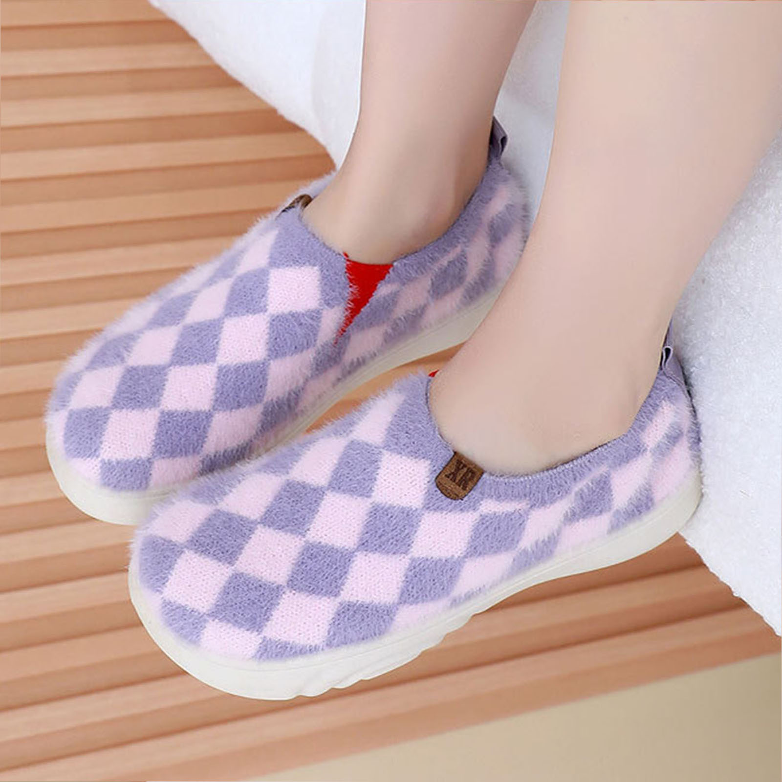 Casual Daily Soft Soled Hairy Shoes Lightweight And Comfortable One ...