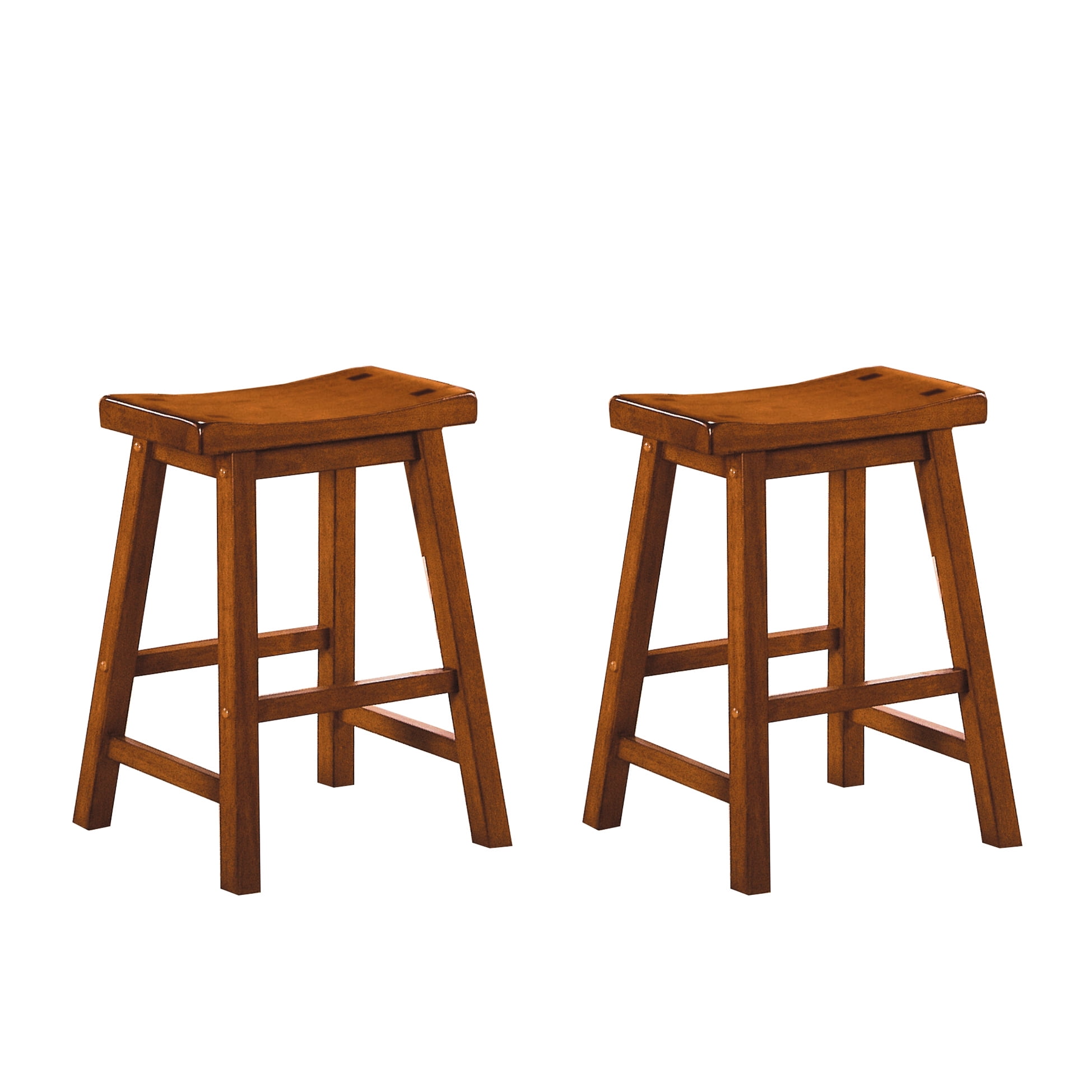 Casual Dining 24-inch Stools, Solid Wood With Oak Finish, 2pc , 250lb ...