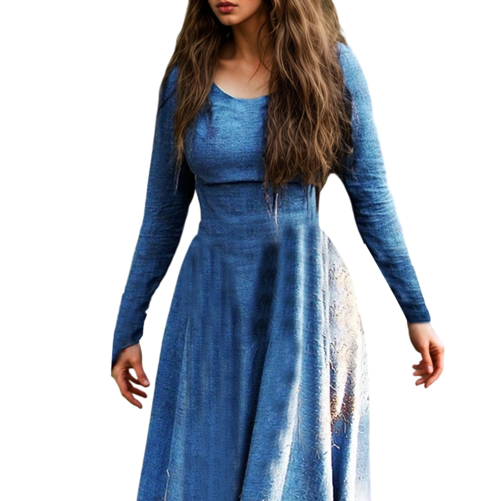 Casual Dresses For Women Elegant A Line Long Sleeve Dress For Daily ...