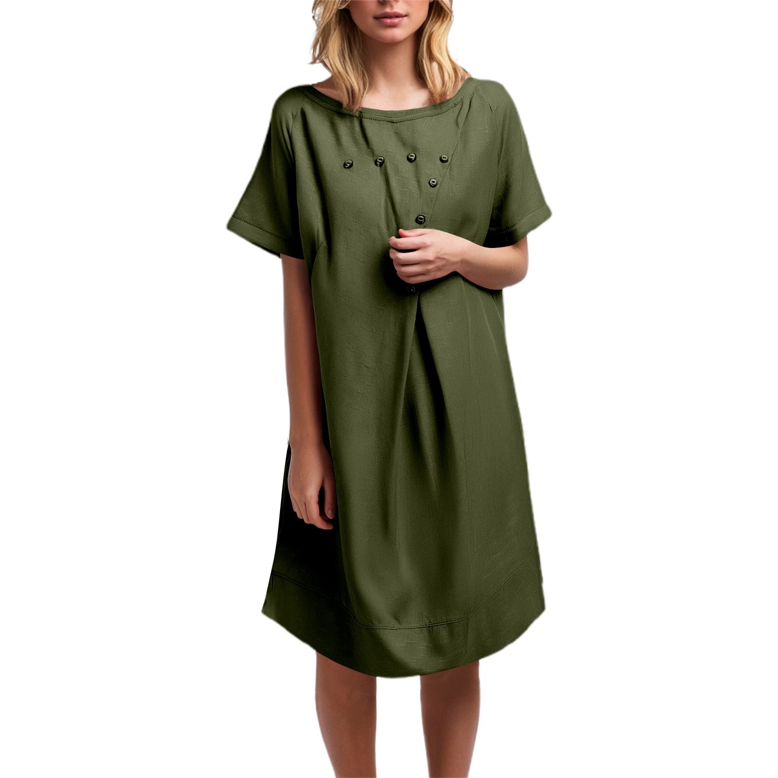 Casual Dresses For Women Elegant Everyday Dress With Buttons For Spring ...