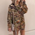 Casual Dresses For Womens Autumn Winter Print Pullover Long Sleeve Mini