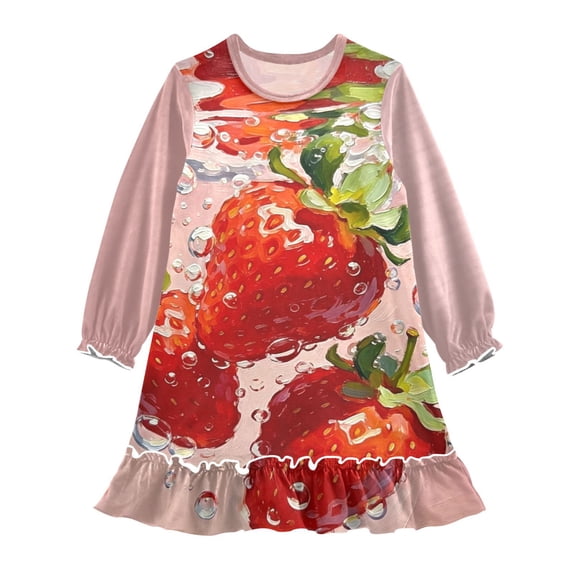 Casual Dresses Nightgowns Velvet Pleated design One-Piece Nightdress ...