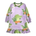 Casual Dresses Nightgowns Velvet Pleated design One-Piece Nightdress ...