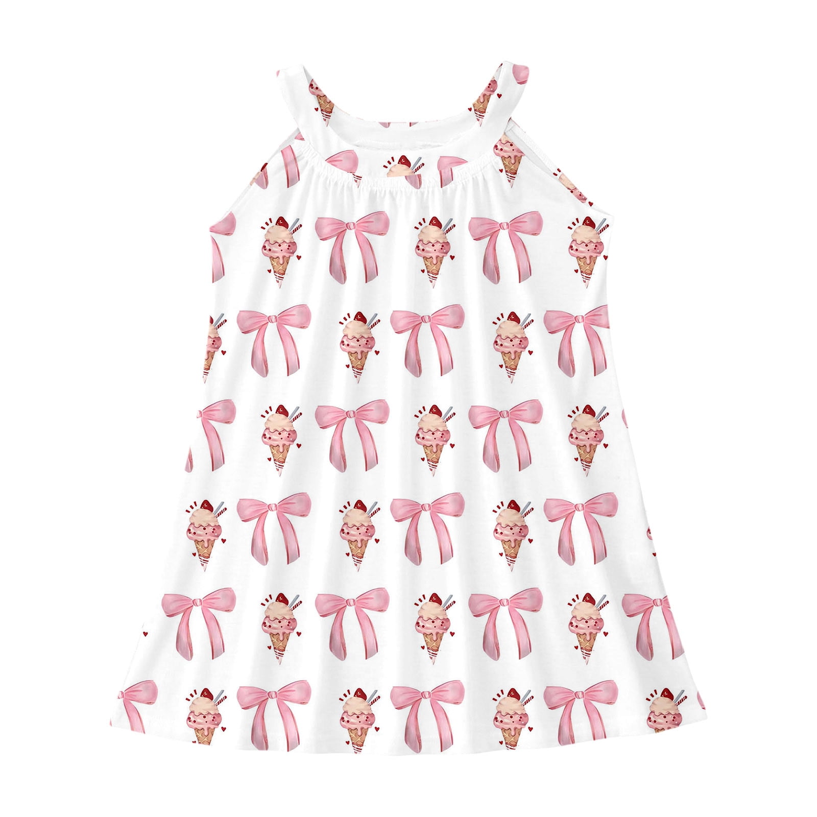 Casual Dresses for Girl Bow Knot Swim Cover Up Sleeveless Tank Beach ...