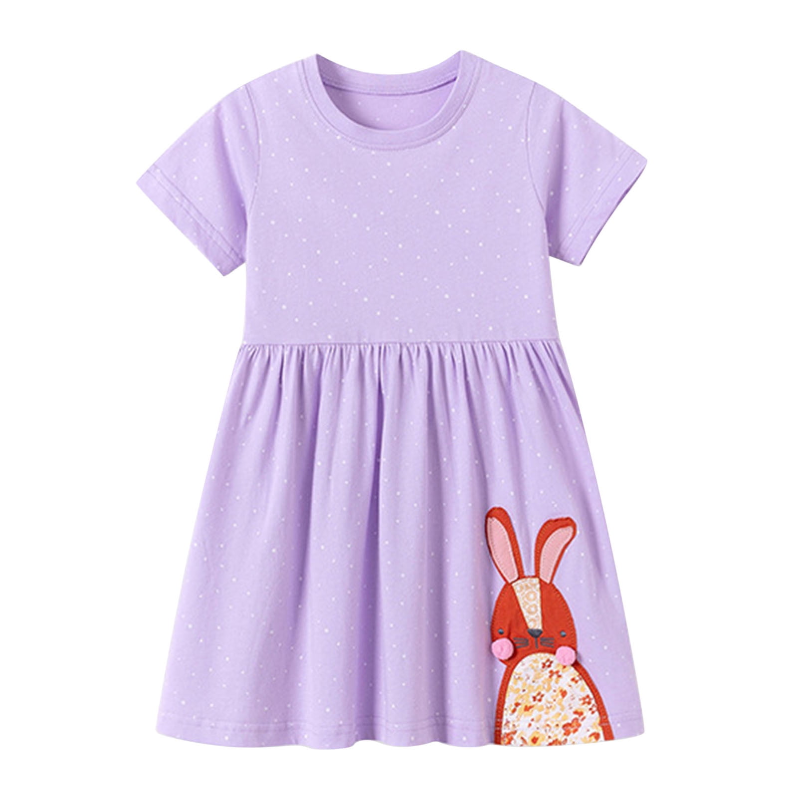 Casual Dresses for Girl Lace Short Sleeve Tiered Swing Midi Girls ...