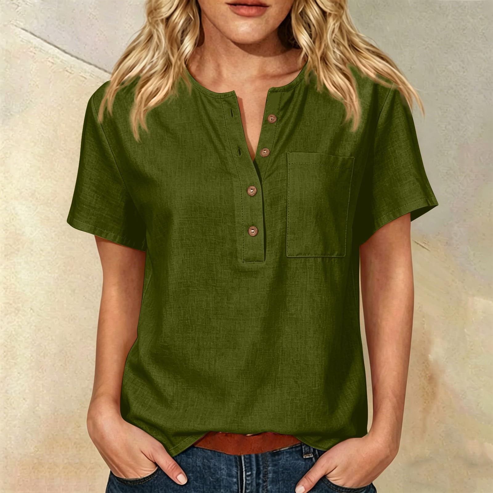 Casual Dressy Short Sleeve Tops for Women V Neck Summer Trendy 2026 ...